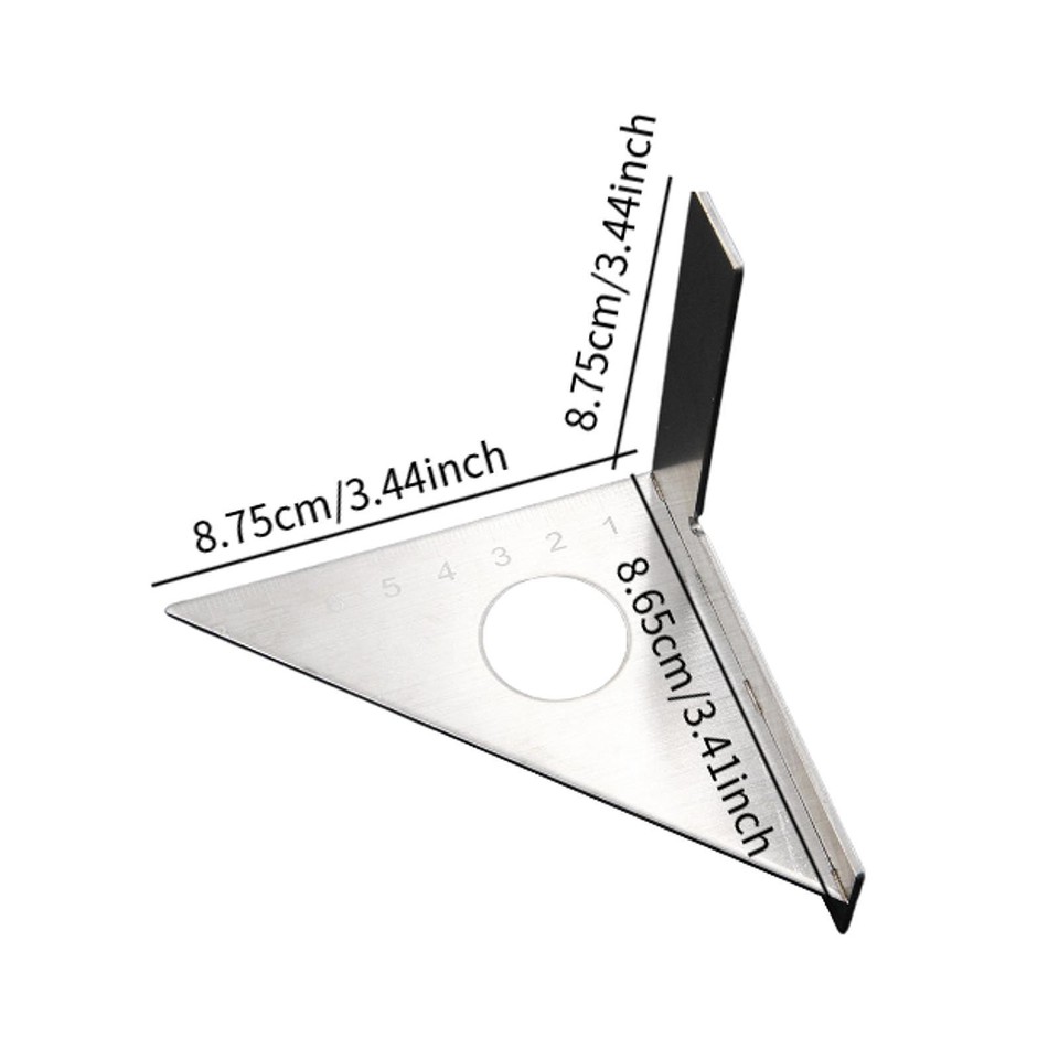 3D Multi Angle Measuring Triangle Ruler Drawing Line Ruler Versatile ...