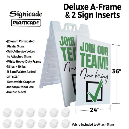 Join Our Team Now Hiring Heavy Duty A-Frame Sidewalk Sign Recruitment ...