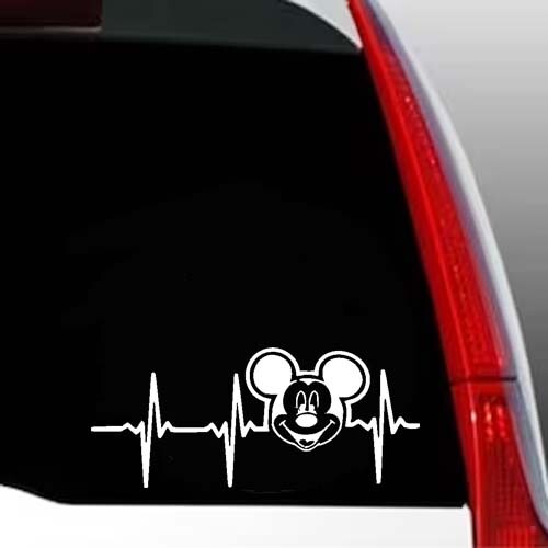Mickey Mouse Happy Face Heart Beat Disney Vinyl Sticker Decal | eBay