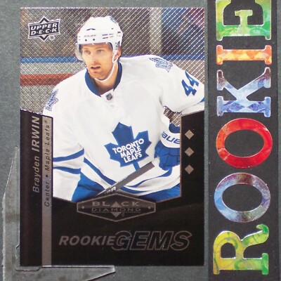 BRAYDEN IRWIN RC 2010/11 Black Diamond ROOKIE Gems #159 Toronto Maple ...