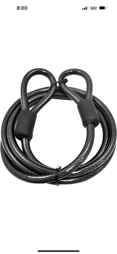 Lumintrail 12mm 1/2 inch Heavy-Duty Security Cable Vinyl 10-FT with ...