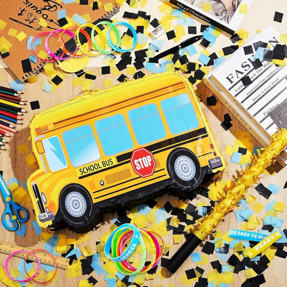 School Bus Piñata Back to School Piñata First Day of School Decorations ...