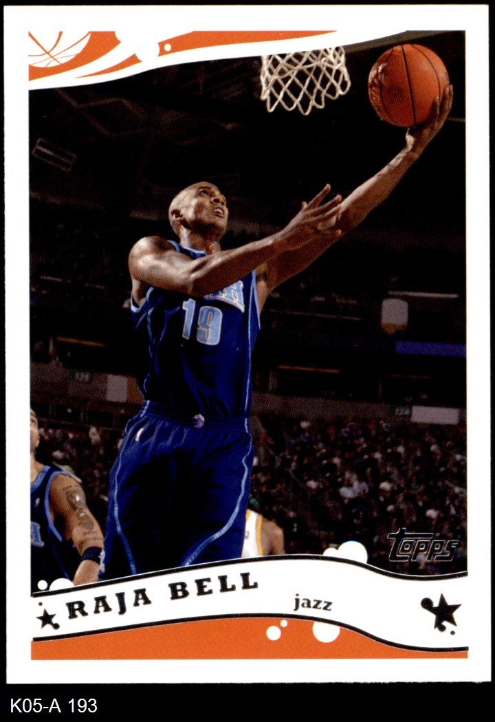 2005 Topps #193 Raja Bell Jazz Boston University 8 - NM/MT | eBay