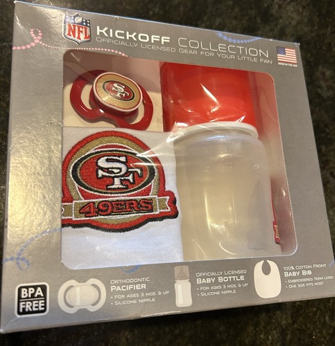 San Francisco 49ers Kickoff Collection Baby Set Bottle Pacifier Bib NFL ...