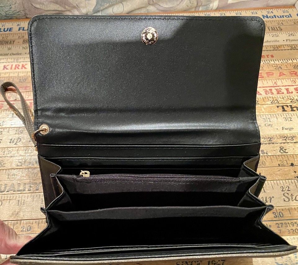 MARC New York ANDREW MARC Brown Leather Clutch Wallet Wristlet | eBay