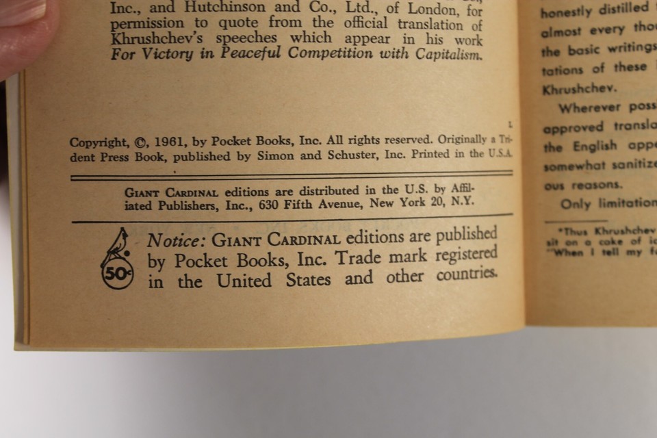 Conquest Without War - Mager 1961 KHRUSHCHEV Soviet Cold War Cardinal ...