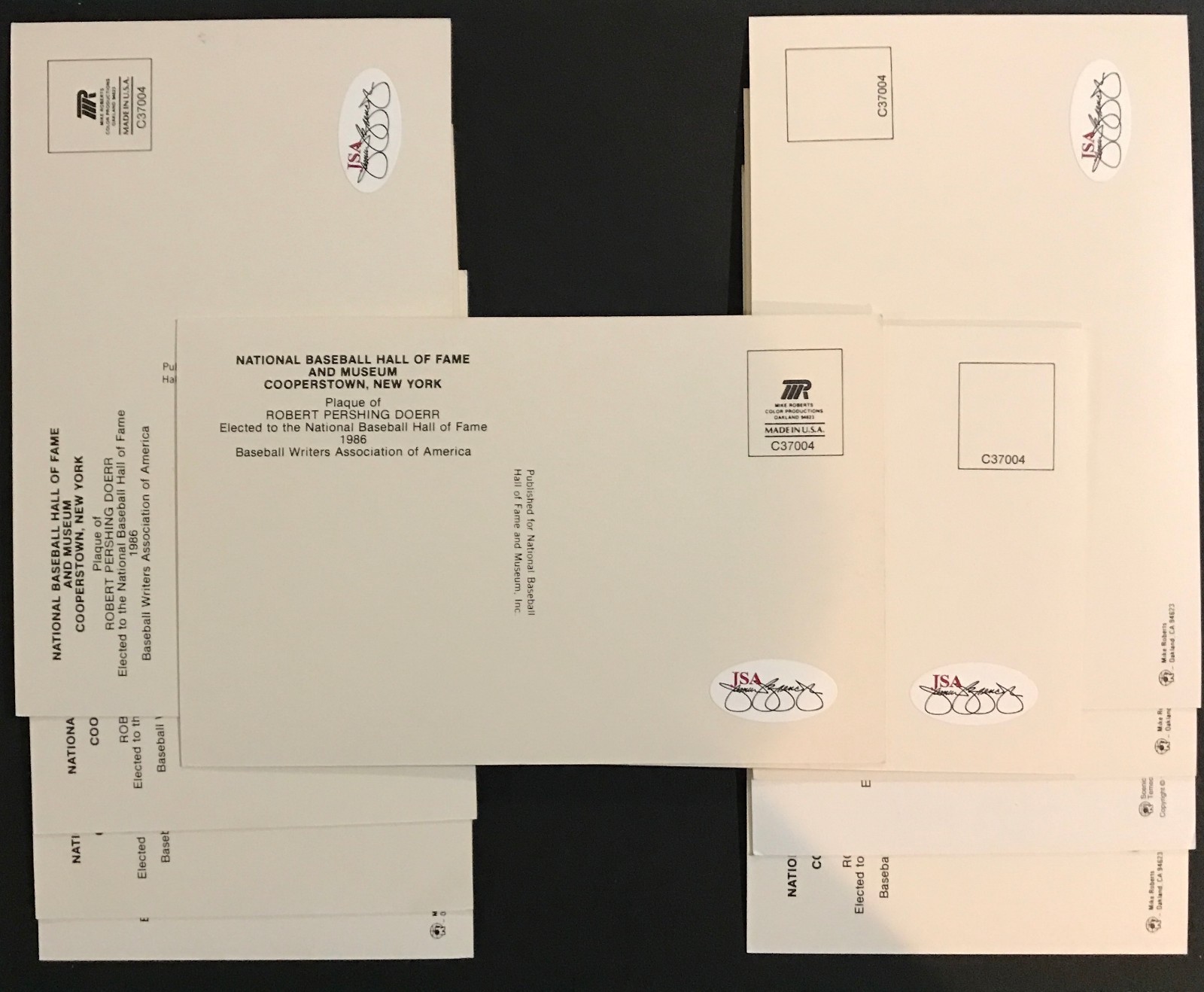 Bob Doerr Signed Gold HOF Plaque Postcard Yellow Boston Red Sox ...