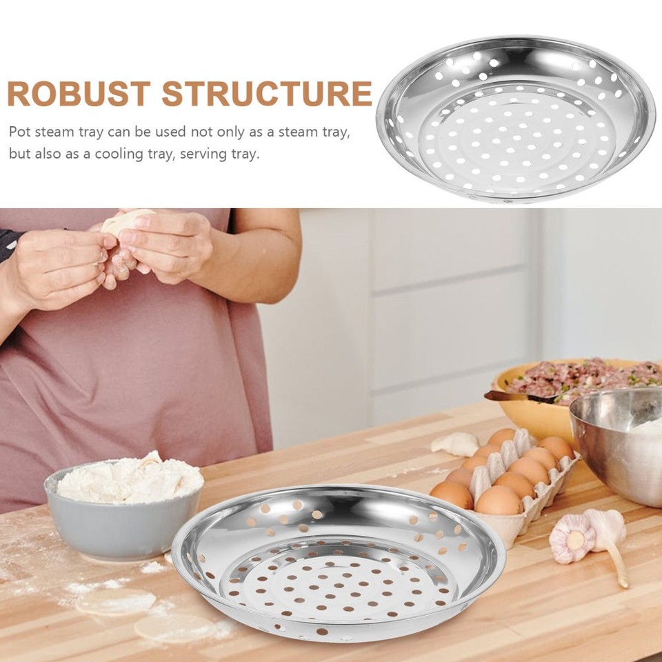 Stackable Steamer Insert Pans for Pot Stainless Steel Holder Tray ...