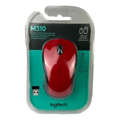 Logitech M310 Wireless Optical Mouse large size NEW SEALED | eBay