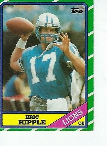 ERIC HIPPLE SIGNED 1986 TOPPS #243 - DETROIT LIONS | eBay