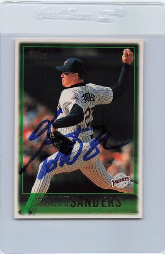 1997 Topps #362 Scott Sanders Padres Signed Auto *G6033 | eBay