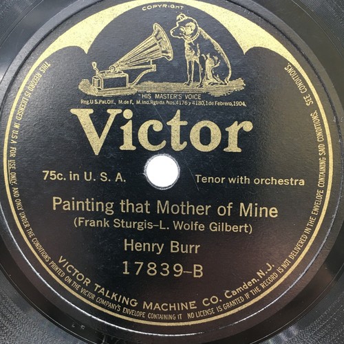 Victor 78 RPM Shellac Record 17839 The Little Grey Mother Henry Burr ...