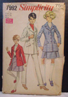 Simplicity Pattern 7992 Miss Sz 12 Bust 34 Skirt Pants Hacking Jacket ...