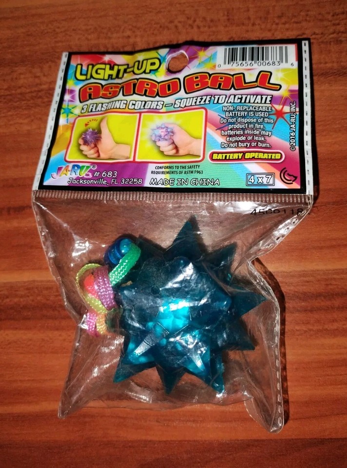 LITE UP ASTRO BALL NEW Kids Toy 3 FLASHING COLORS W/ NECK CORD Festivals Fun | eBay