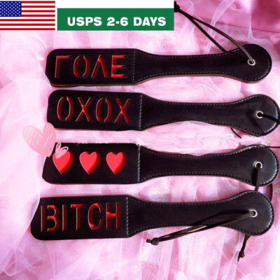 Bit Heart Slapper Paddle Spank Whips Flogger Cosplay Slave BDSM Bondage ...