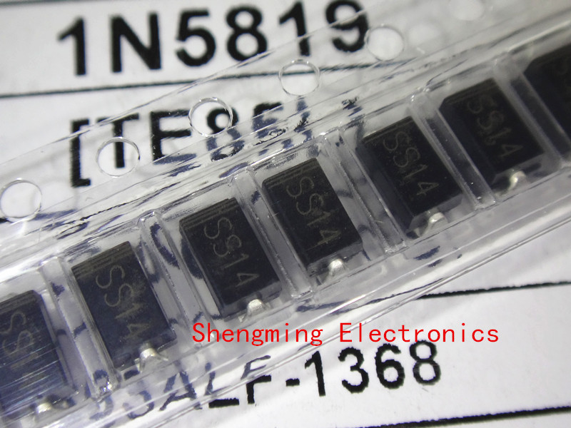 100PCS 1N5819 IN5819 SS14 1A 40V Diode SMA DO-214AC | eBay