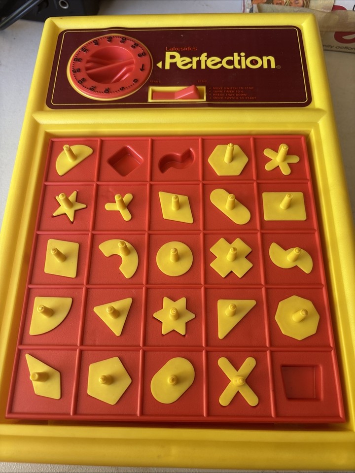 Vintage 1975 Lakeside's Perfection Timer Matching Pieces Board Game ...