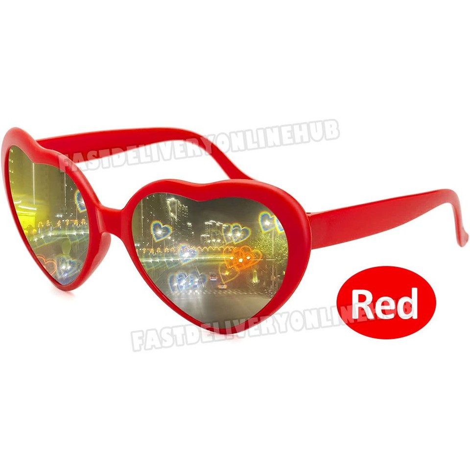 Effect Glasses Heart-shaped Heart Diffraction Glasses Lights Become ...