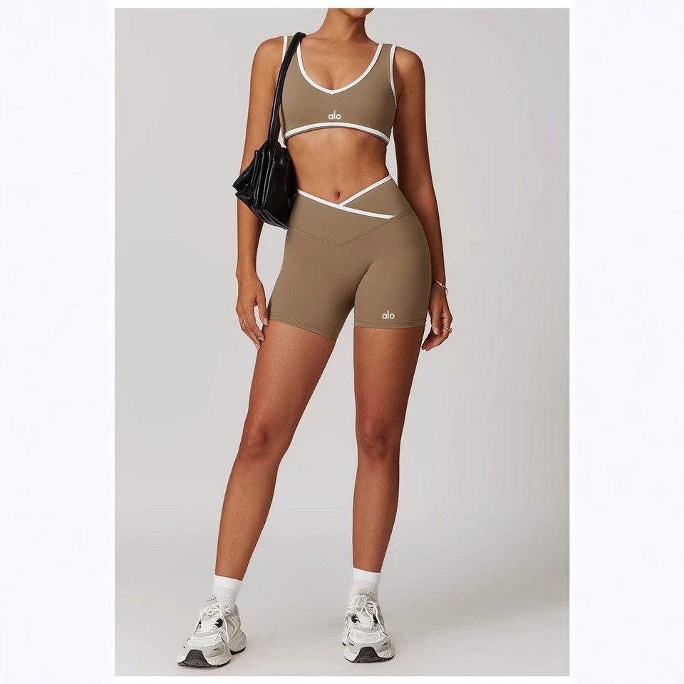 New AIo Yoga Sports Clothes Yoga Bra&Shorts Set Womens Gym Wear | eBay