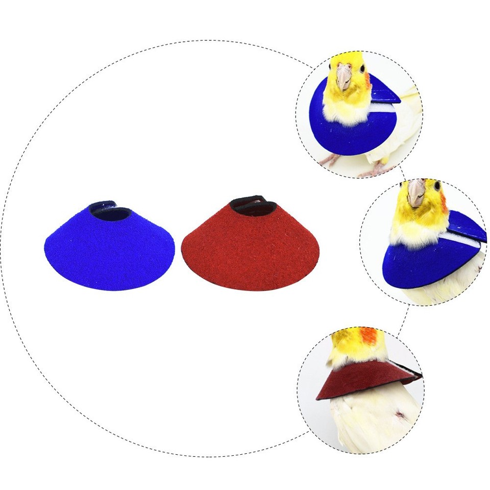 2Pcs Parrot Protective Collar Cone Birds Anti-Scratch Recovery Collar ...