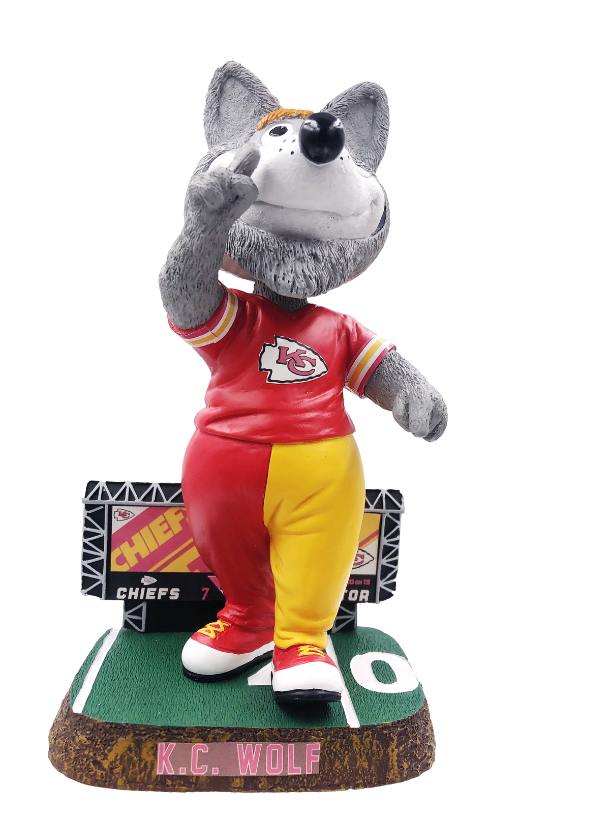 K.C. Wolf Kansas City Chiefs Scoreboard Special Edition Bobblehead NFL ...