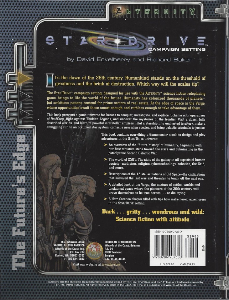 Alternity HC Stardrive Campaign Setting NEW OOP | eBay