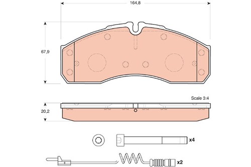 New Brake Pad Set, disc brake for MERCEDES-BENZ:B905,B670,B668,B667 ...