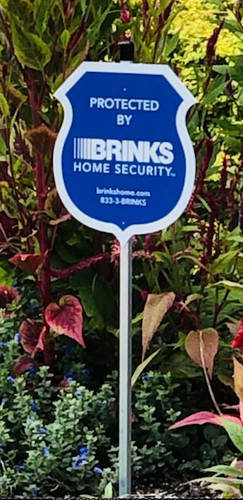 BRINKS REFLECTIVE Security Yard Sign with Stake + 4 2-Sided Decals ...