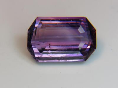 21.14CT STUNNING PURPLE NATURAL UNTREATED MODIFIED EMERALD CUT BRAZIL ...
