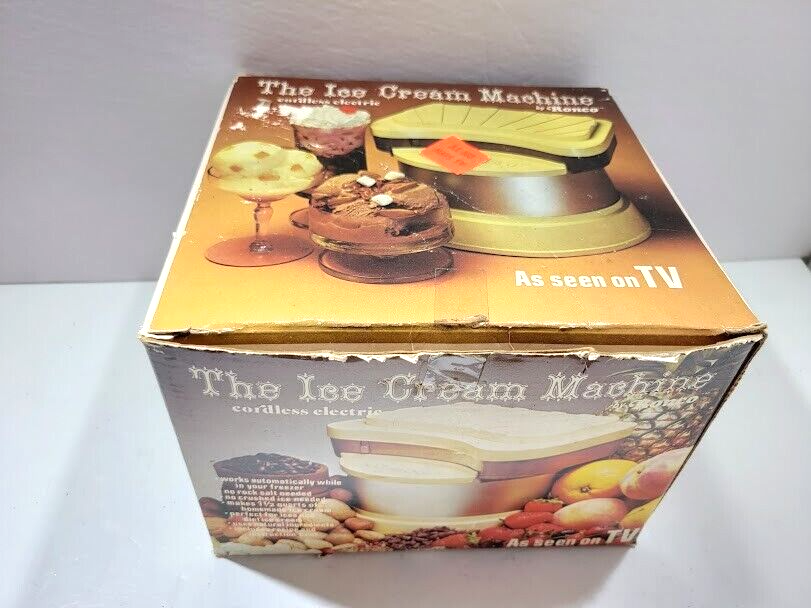 Vtg 70’s Ronco The Ice Cream Machine Cordless Electric Battery Operated ...