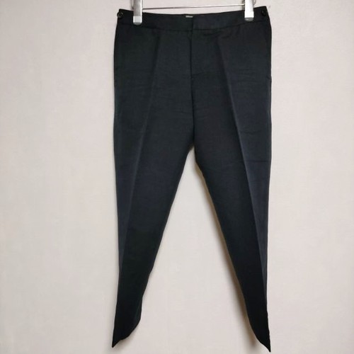 MARGARET HOWELL 578-143401 Linen cotton center press slacks Pants Navy ...