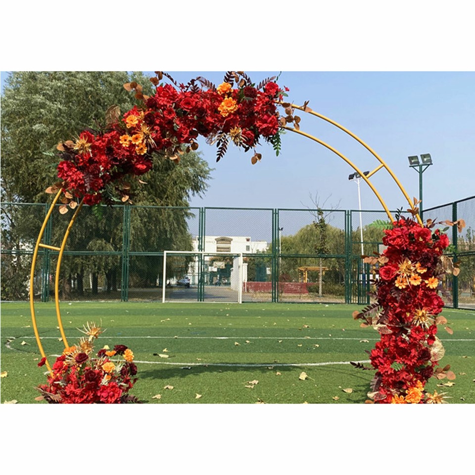 Round Wedding Arch Backdrop Stand Metal Wreath Arch Flower Frame Party ...
