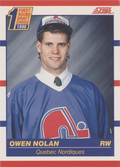 1990-91 Score - First Round Draft Choice Owen Nolan #435 Bilingual (RC ...