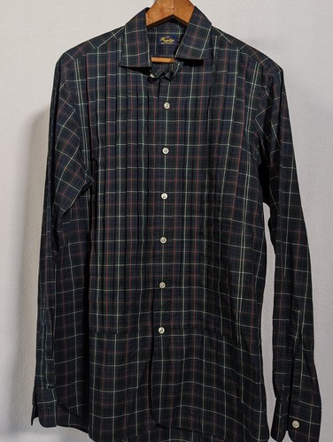 Rugby Ralph Lauren Black Watch Green Navy Tartan Tuxedo Ruffle Shirt ...