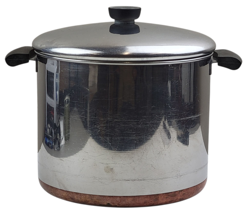 Revere Ware Stainless Steel 8 Qt. Copper Clad Bottom Stock Pot w/ Lid ...