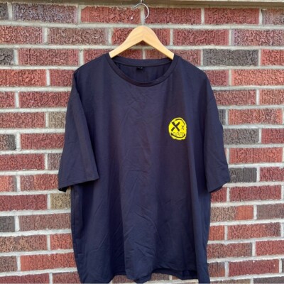 SHEIN Black and Yellow Graphic Short Sleeve Tee Shirt | eBay Australia