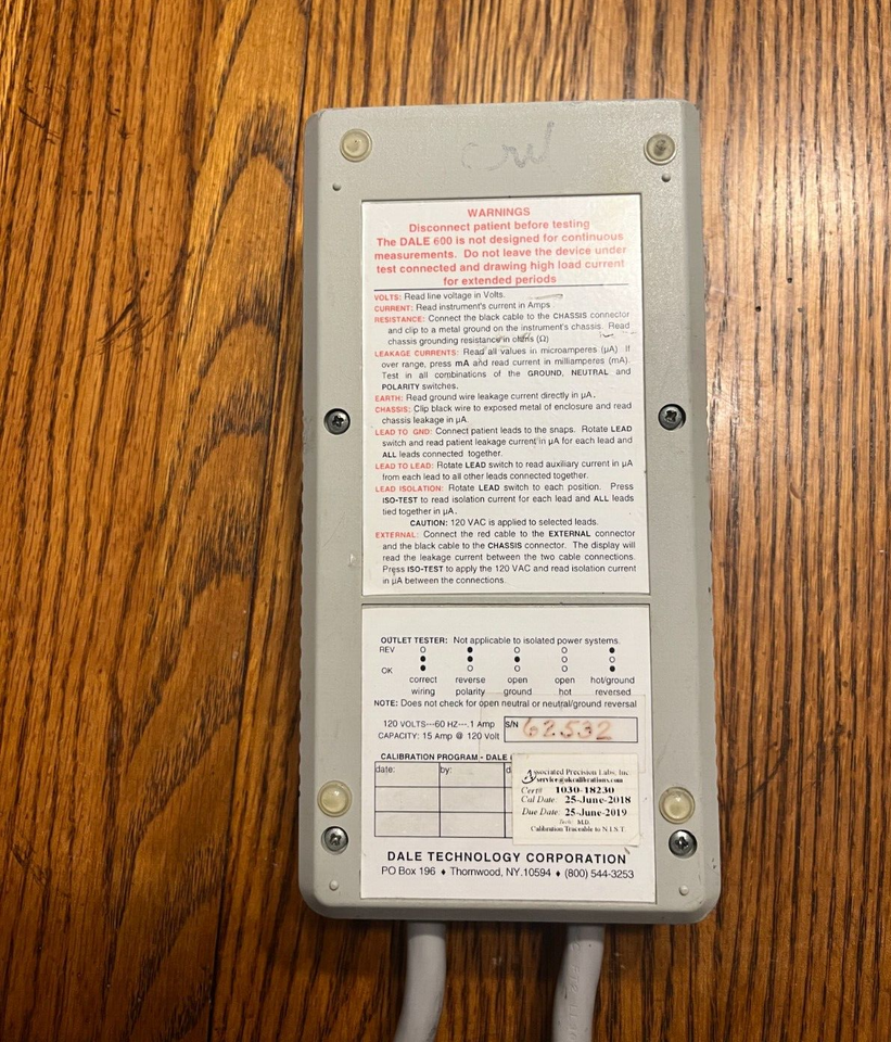 Dale Technology Dale600 Safety Analyzer | eBay