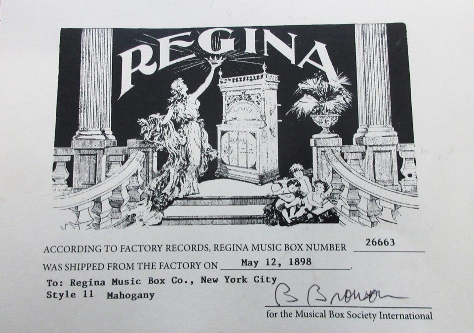 Regina Music Box Mahogany Deluxe Cabinet Style ll circa 1898 | eBay