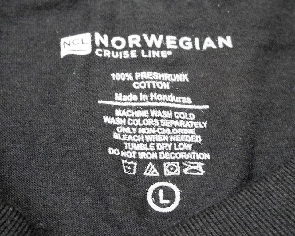 Norwegian Cruise Line Epic T-Shirt Adult L Large with Ship's Facts NCL ...