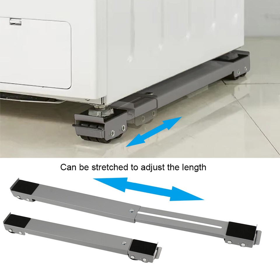 2PCS Heavy Duty Fridge Freezer Appliance Rollers Trolley Wheeled Moving ...