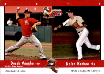 2011 Alexandria Aces Grandstand #11 Derek Vaughn Nolan Barbee - NM ...