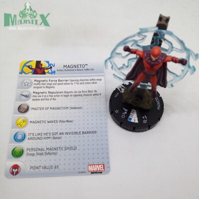 Heroclix Wolverine and the X-Men set Magneto #037a Rare figure w/card ...