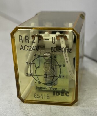 IDEC RR2P-UAC24V Relay, Plug-In, DPDT 10A 24 VAC, 8-Pin Octal, RR ...