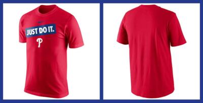 Nike ~ Philadelphia Phillies "Just Do It" Bumper Sticker Shirt Men's SM ...