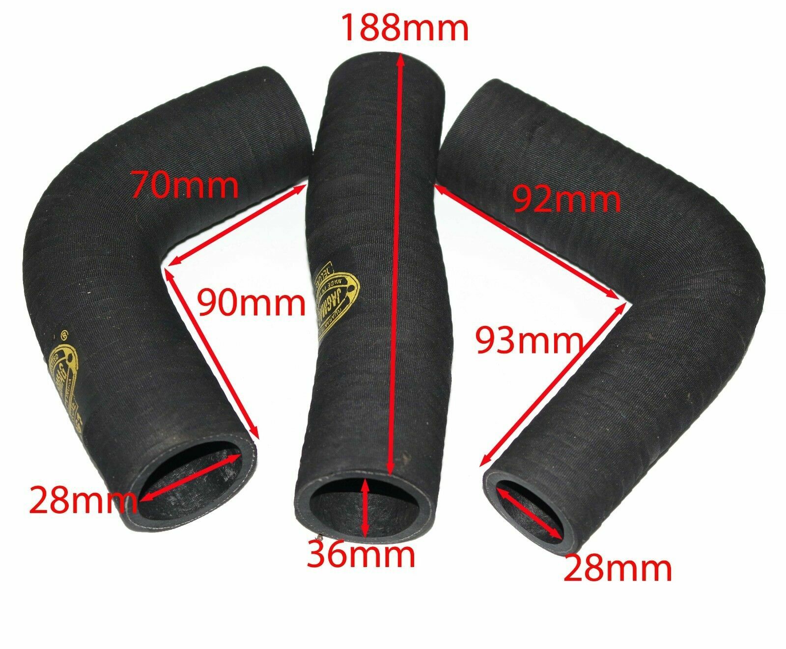 Radiator Hose Pipe Set Black Rubber For Jeeps F.C. 360 P4 Perkins 4 ...