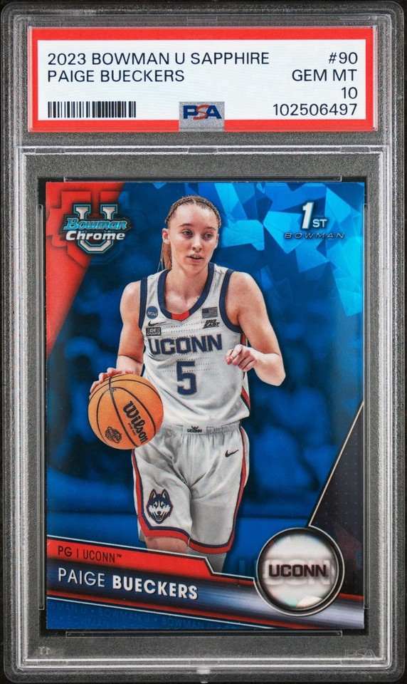 PAIGE BUECKERS 2023 Bowman U Chrome Sapphire 1st Rookie RC PSA 10 GEM ...