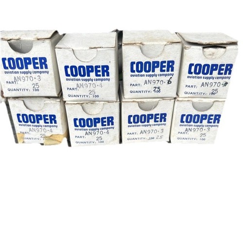 Lot - AIRCRAFT FLAT STEEL WASHERS AN970- 3,4,6,7 Qty Shown On Boxes. | eBay