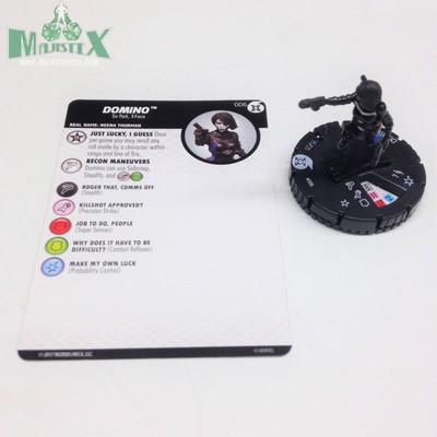 Heroclix Deadpool and X-Force set Domino #006 Fast Forces figure w/card ...