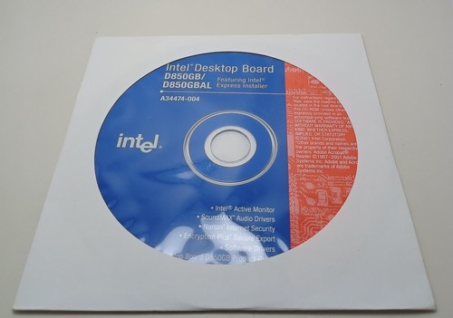 Intel Desktop Board D850GB D850GBAL Driver & Utility Software CD Disc ...