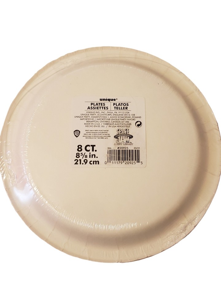 Space Jam A New Legacy 8 count Paper Lunch Plates Birthday Party ...